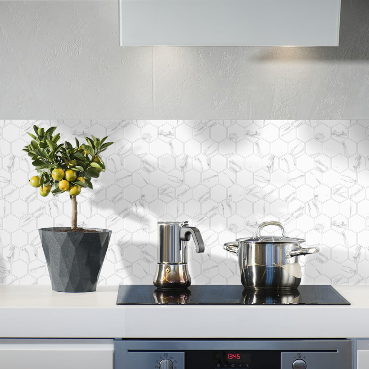 Thicker Hexagon Marble Tile – Tic Tac Tiles