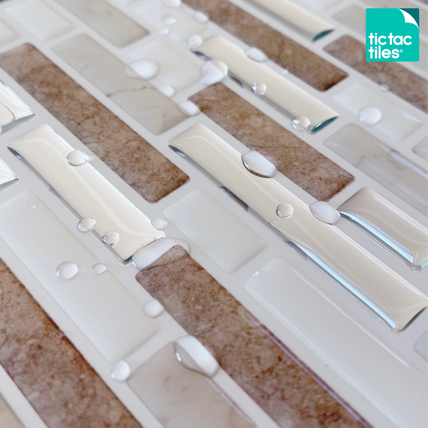 Como Pebble - 3D Peel and Stick Backsplash – Tic Tac Tiles