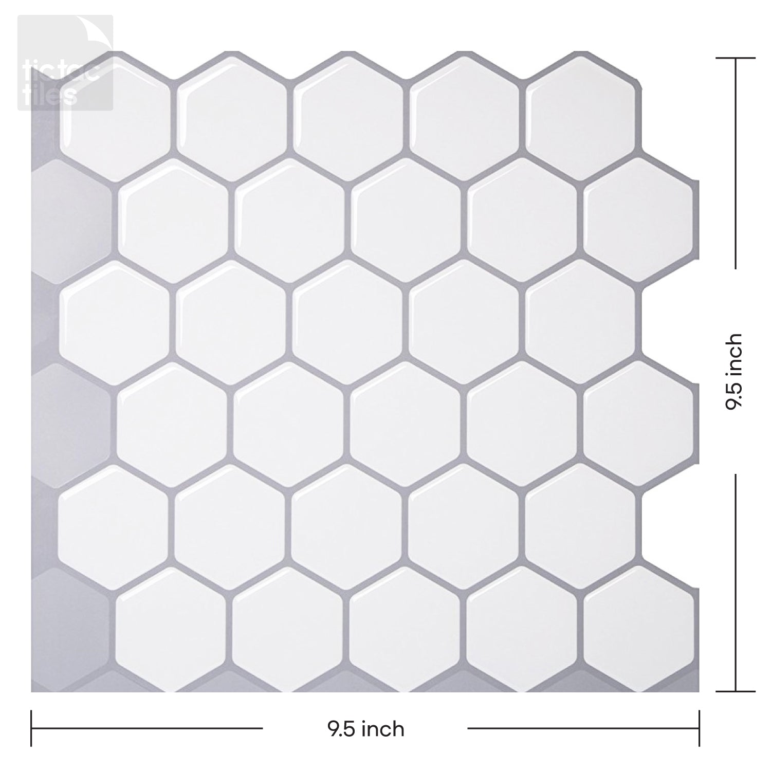 white hex tiles
