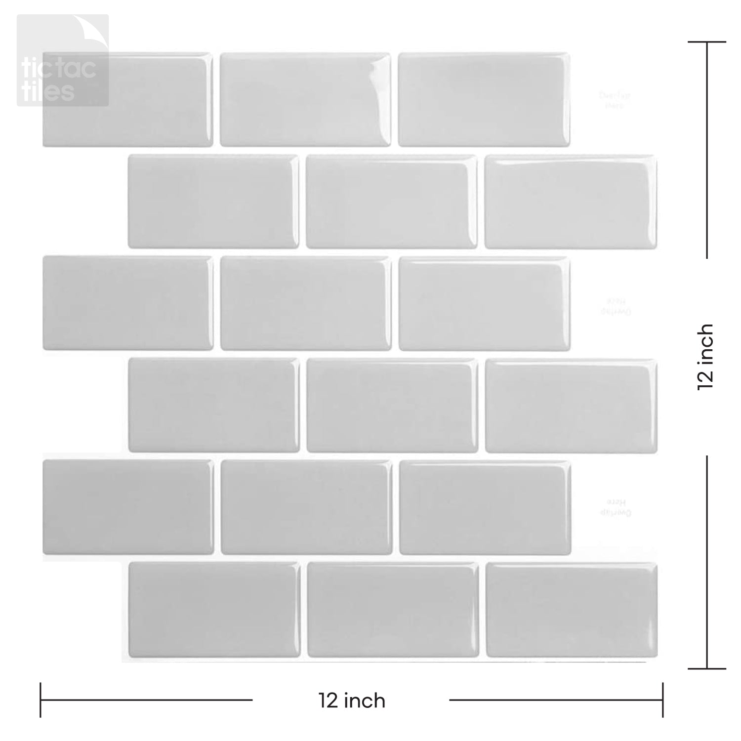6 X 12 White Subway Tile